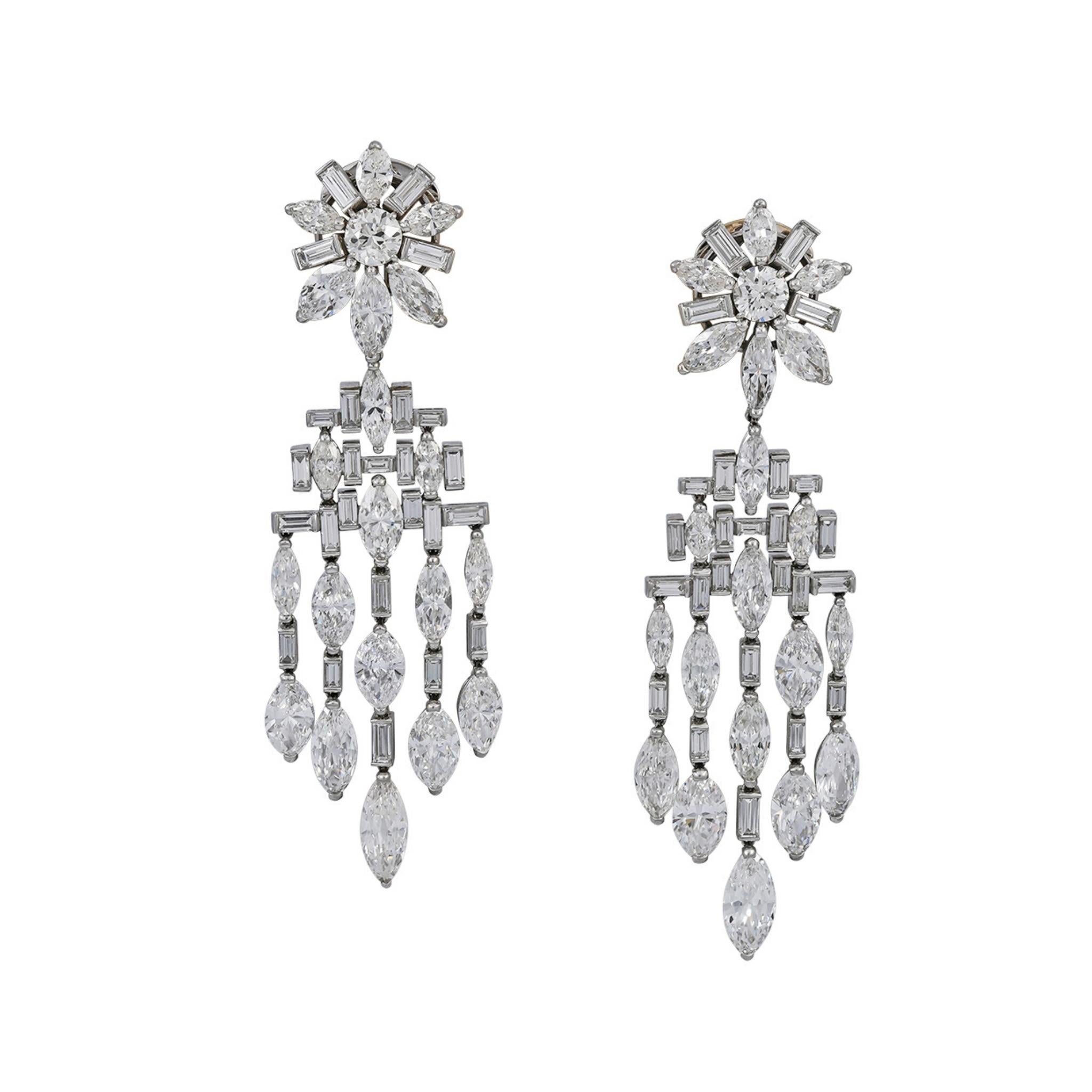 Important Diamond Pendant Earrings – Pamela Lipkin Collection