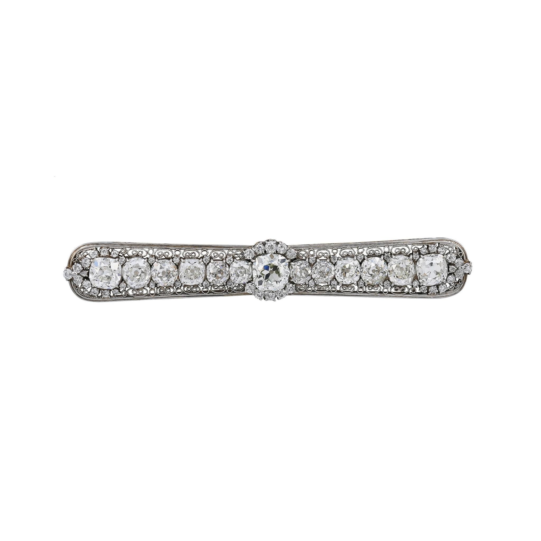 Antique Diamond Bar Brooch – Pamela Lipkin Collection